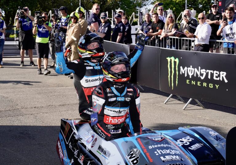 'Lucky 13' for Birchall brothers as they hit record 120mph in Sidecar ...